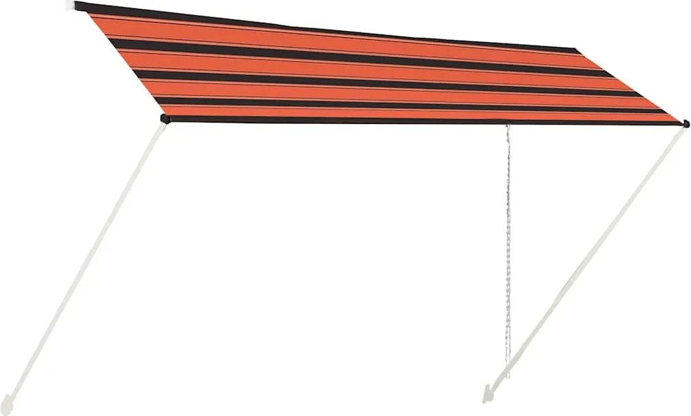 Zatahovací markýza 400 x 150 cm oranžovo-hnědá 145899