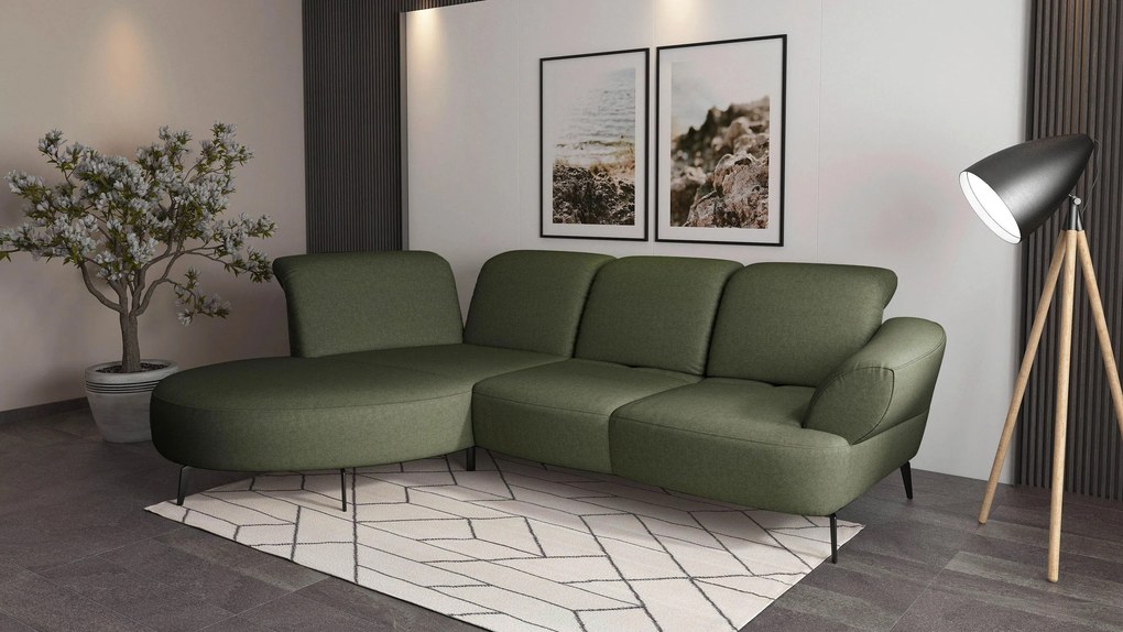 XXXLutz ROHOVÁ SEDAČKA, textil, olivově zelená Sit & More - Sedací soupravy - 000144013260