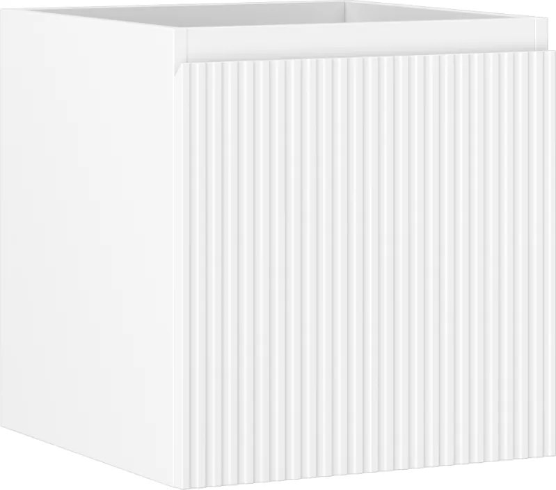 Mexen Rivel, koupelnová skříňka 45 cm, 1 zásuvka, drážkovaná, bílá matná, 91A20-04547-1-BF01