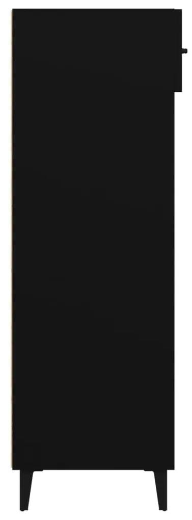 Botník černý 60 x 35 x 105 cm kompozitní dřevo - Default Title