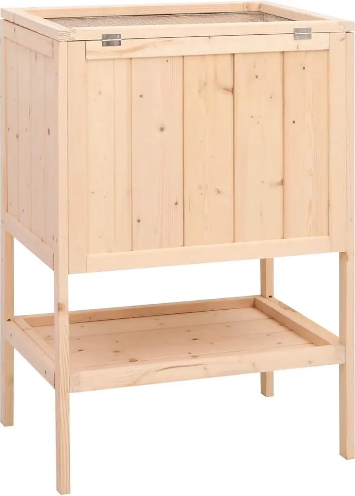 Klec pro křečky 55 x 40 x 80 cm masivní jedlové dřevo 172382
