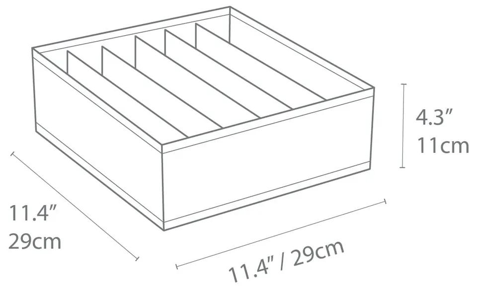 Šedý organizér do zásuvky s přihrádkami Bigso Box of Sweden Drawer, 29 x 11 cm