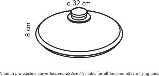 TESCOMA Skleněná poklice UNICOVER ø 32 cm