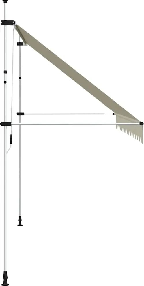Ručně zatahovací markýza 400 cm krémová 143698