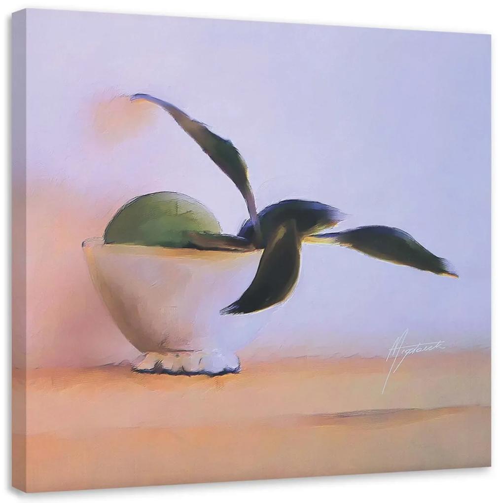 Obraz na plátně Zátiší s ovocnými listy - 60x60 cm