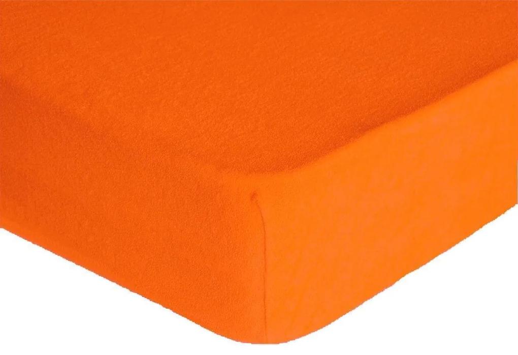 Forbyt, Prostěradlo, Froté Premium, oranžové 100 x 220 cm