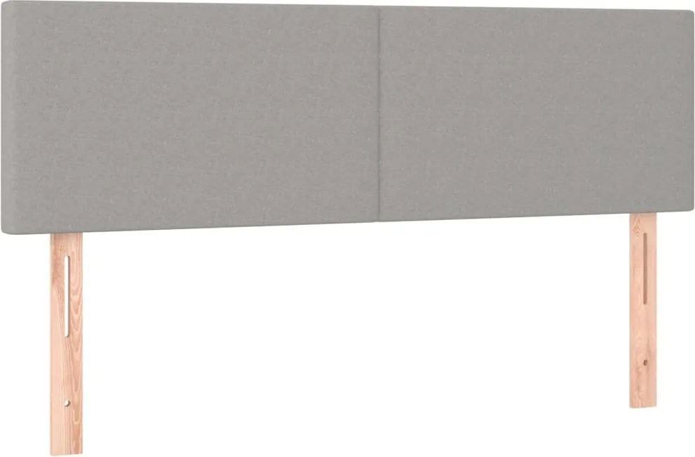 Box spring postel s matrací světle šedá 140 x 200 cm textil 3140457