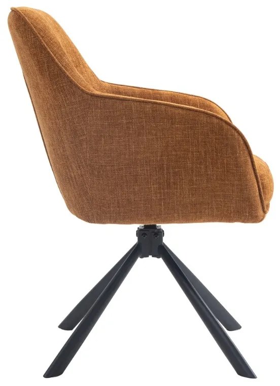 Designová otočná židle Sanjaya skořicová