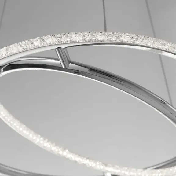 LED lustr Livorno 45 Chrome