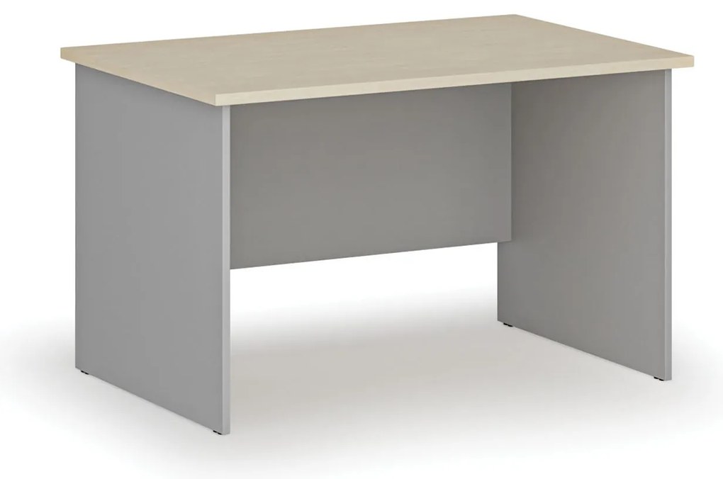 Kancelářský psací stůl PRIMO GRAY, 120x80 cm, šedá/bříza