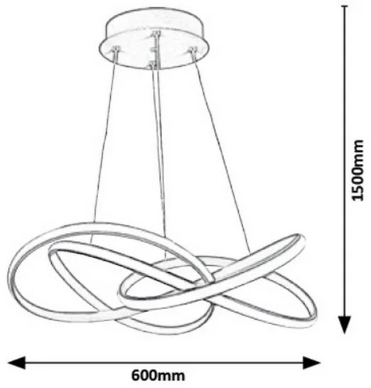 Rabalux 5692 - LED Lustr na lanku AMBROSIO LED/40W/230V hnědá