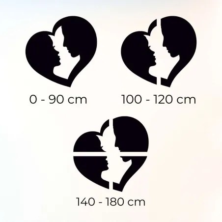 Dřevěný obraz Láska - romantická silueta v srdci I SENTOP PR0436