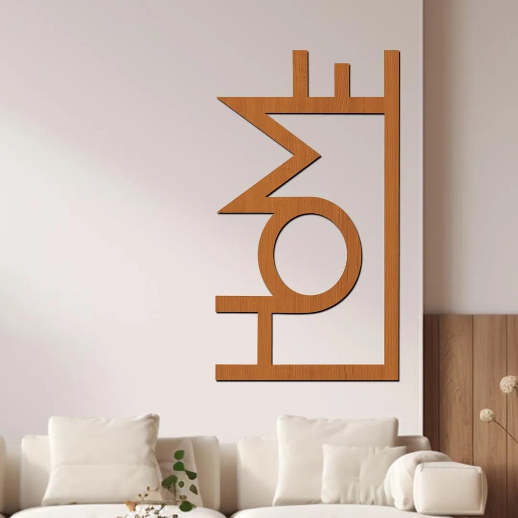dřevo života Dřevěný nápis na zeď HOME Zvolte rozměr (cm): 22x40, Zvolte barvu dekoru: Černá