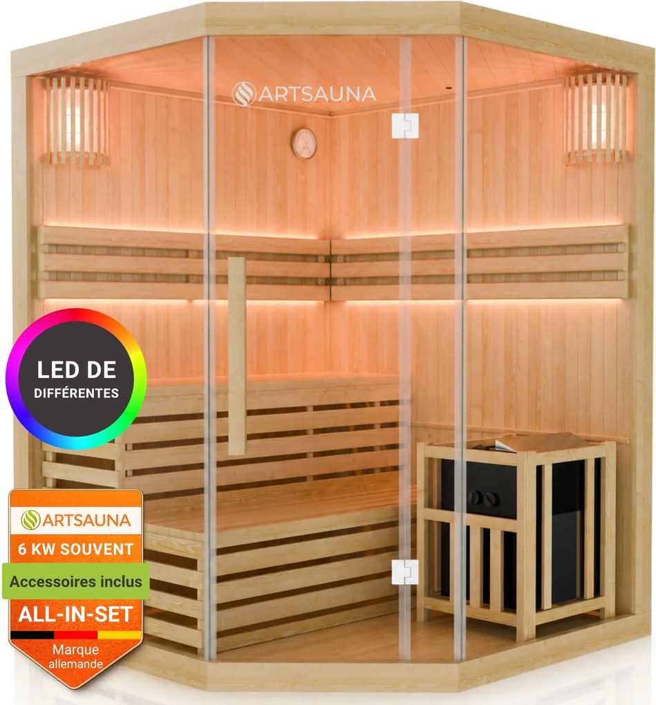 Artsauna Finská sauna Espoo 150 Premium pro 3 osoby