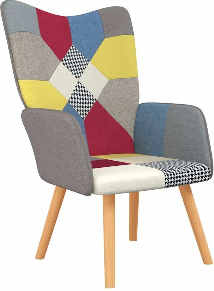 Relaxační křeslo patchwork textil 328183