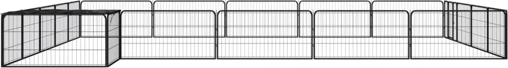 vidaXL 20panelová ohrádka pro psy černá 100 x 50 cm práškovaná ocel [3115979]