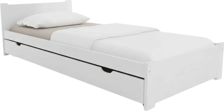 Postel IKAROS 80 x 200 cm, bílá Matrace: Matrace Sommera 18 cm, Rošt: S lamelovým roštem