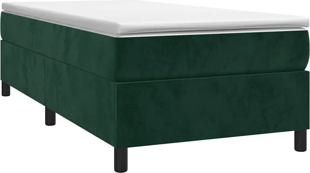 Rám postele s boxspringem tmavě zelená 80 x 200 cm samet 3121087