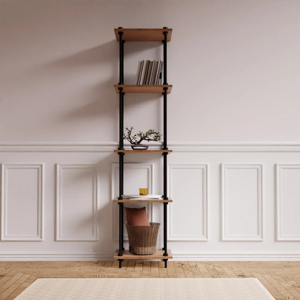 Kovové regály v industriálním stylu DECO, 185x43x35 cm