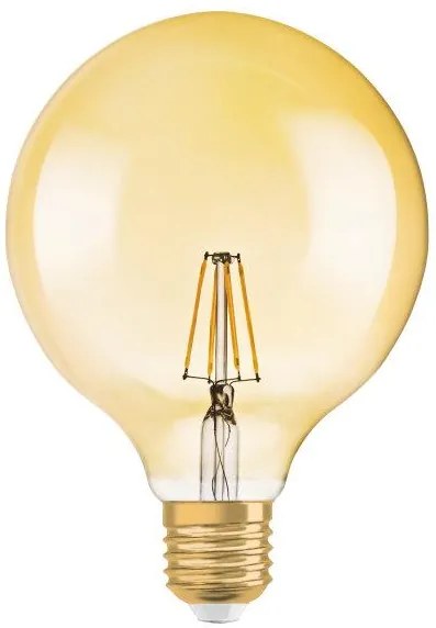 OSRAM LED žárovka Dekorační LED Filament VINTAGE 1906 GLOBE GOLD E27 2,5W