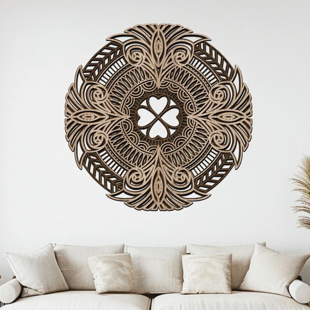 dřevo života 3 vrstvá mandala PRAMEN ŽIVOTA Zvolte rozměr (cm): 40x40, Zvolte barvu dekoru: Buk-Ořech-Wenge