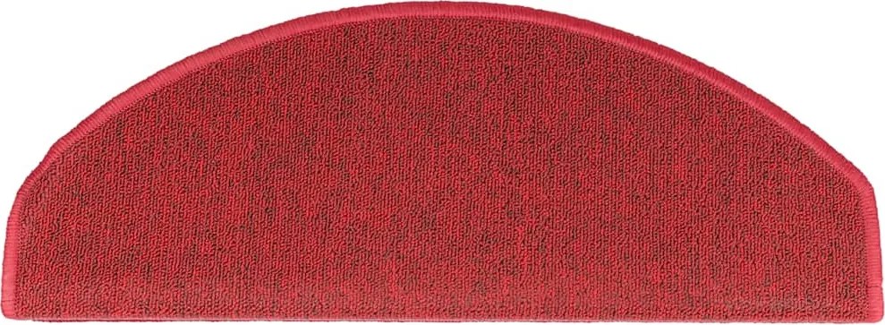 Schodové rohože 10 ks 65 x 24 x 4 cm červené půlkulaté velké 149761