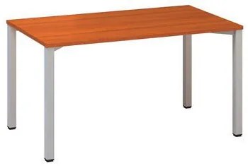 Alfa Office  Konferenční stůl Alfa 420 s šedým podnožím, 140 x 80 x 74,2 cm, rovné provedení, dezén třešeň