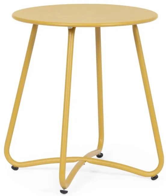 BIZZTTO konferenční žlutý zahradní stolek WISSANT ø40 cm 0803554AA