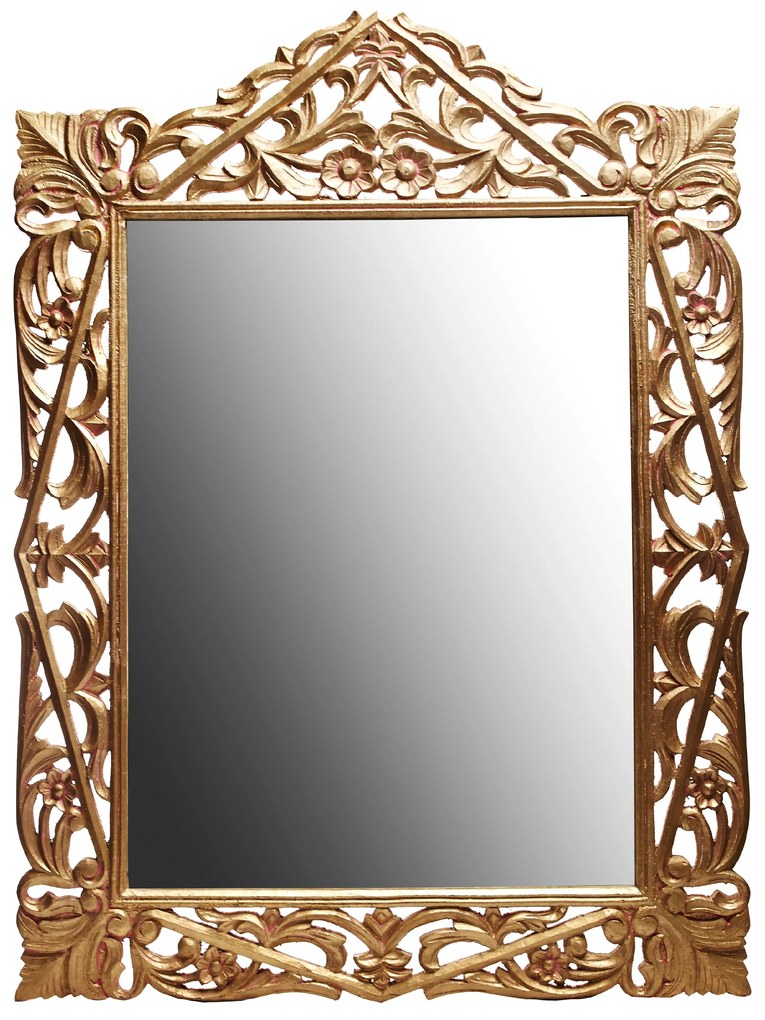 Zrcadlo v dřevěném rámu XXL