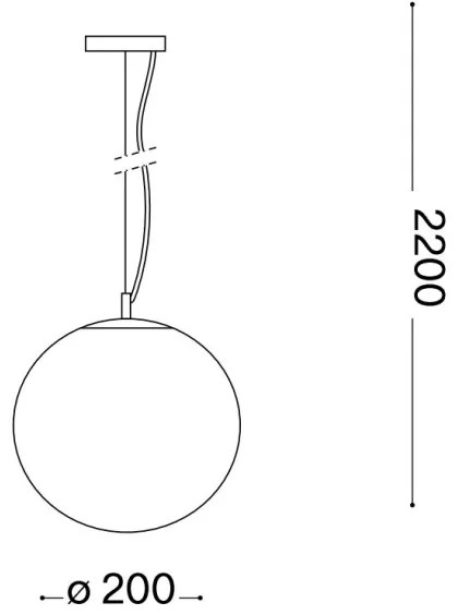 Ideal Lux - Lustr na lanku MAPA 1xE27/42W/230V pr. 20 cm šedá/kouřová