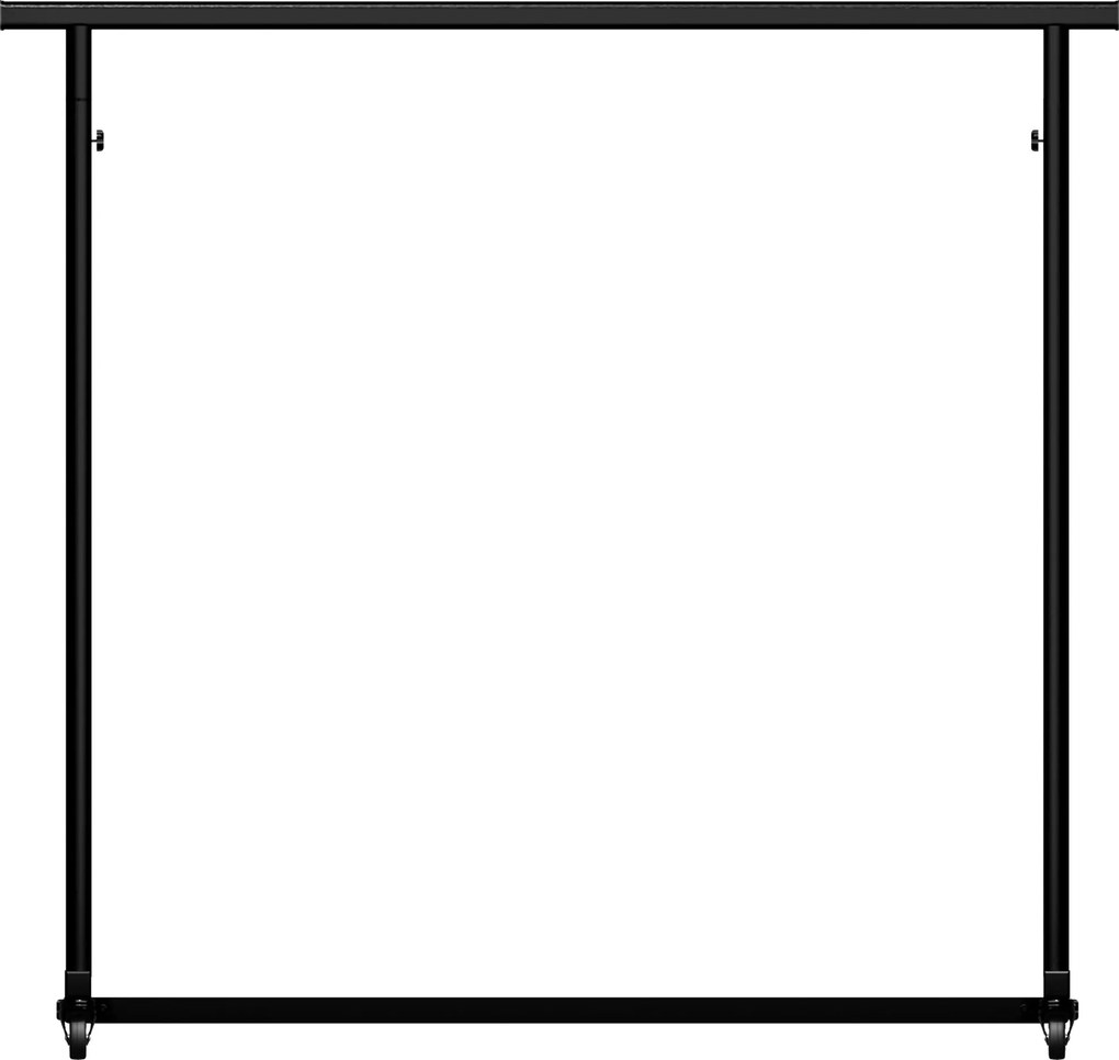 Věšák na oblečení s kolečky Soran 120x50x188 - černá