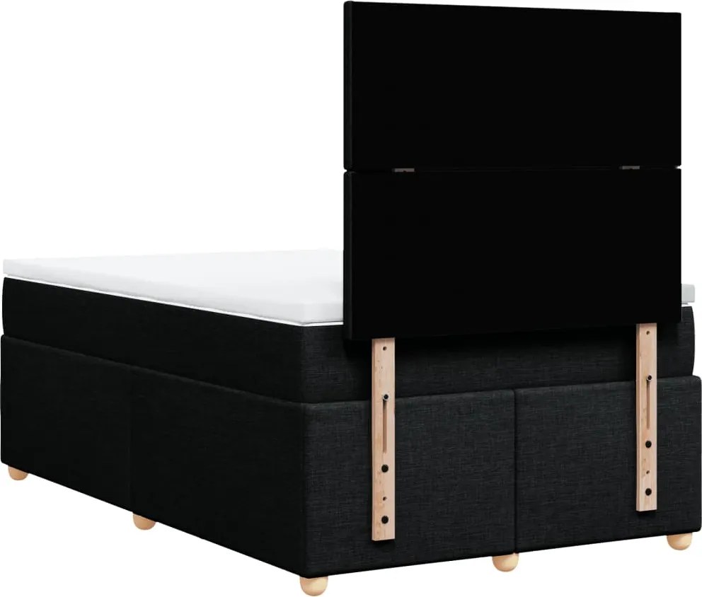 Box spring postel s matrací černá 120x190 cm textil 3291214
