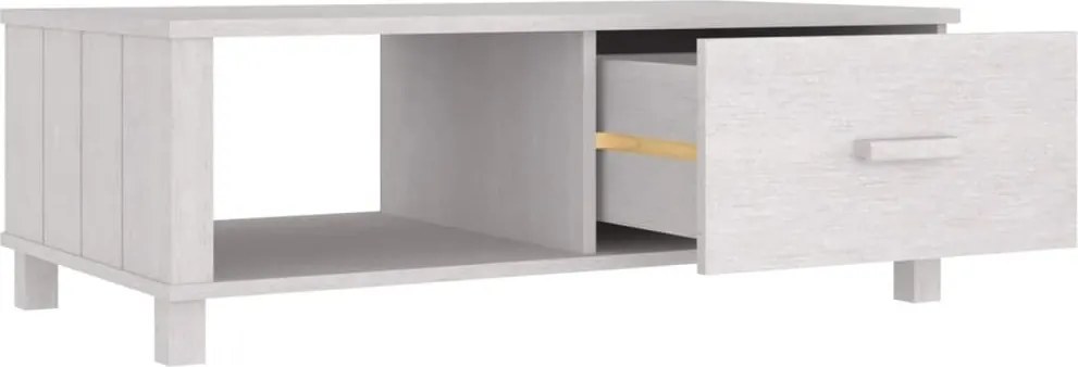 vidaXL Konferenční stolek HAMAR 100 x 55 x 35 cm masivní borovice [340453] Barva: světle šedá