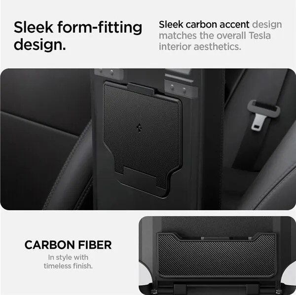 Spigen Center Console Organizer Hidden Storage Box Tesla Model 3 (2024) černý
