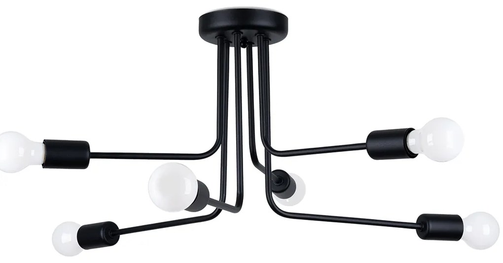Sollux Lighting Lustr NORAH 6 černý