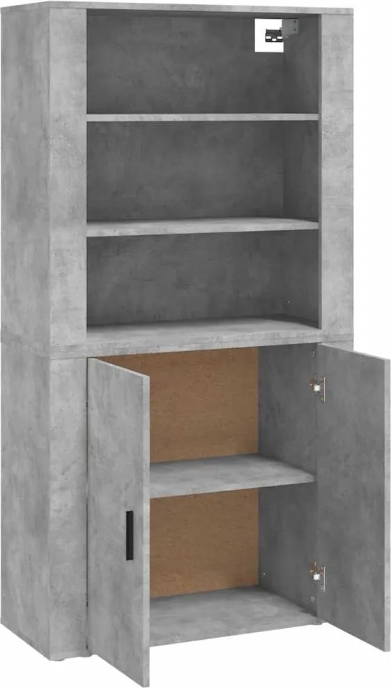 Skříň highboard betonově šedá kompozitní dřevo 3185363