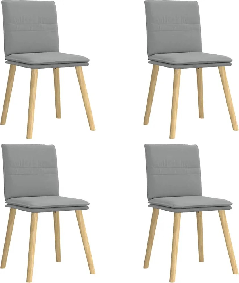 Jídelní židle 4 ks světle šedé textil 3315355