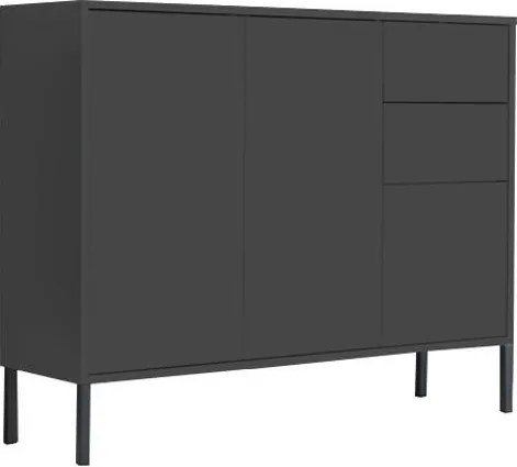 XXXLutz KOMODA, antracitová, 105,5/86/33 cm MID.YOU - Komody na nožičkách - 001067012701