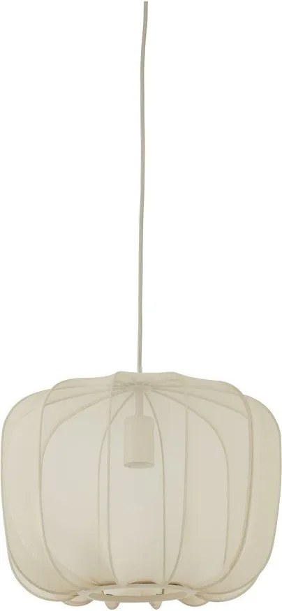 Krémové závěsné svítidlo s textilním stínidlem ø 12 cm Plumeria – Light & Living