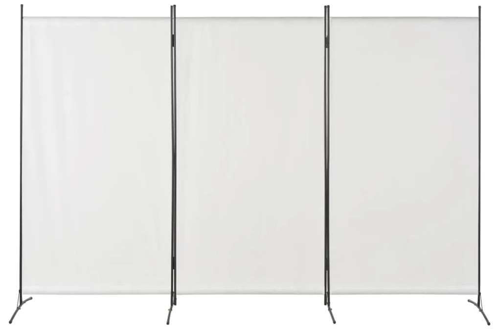 3-dílný paraván - bílý | 260x180 cm