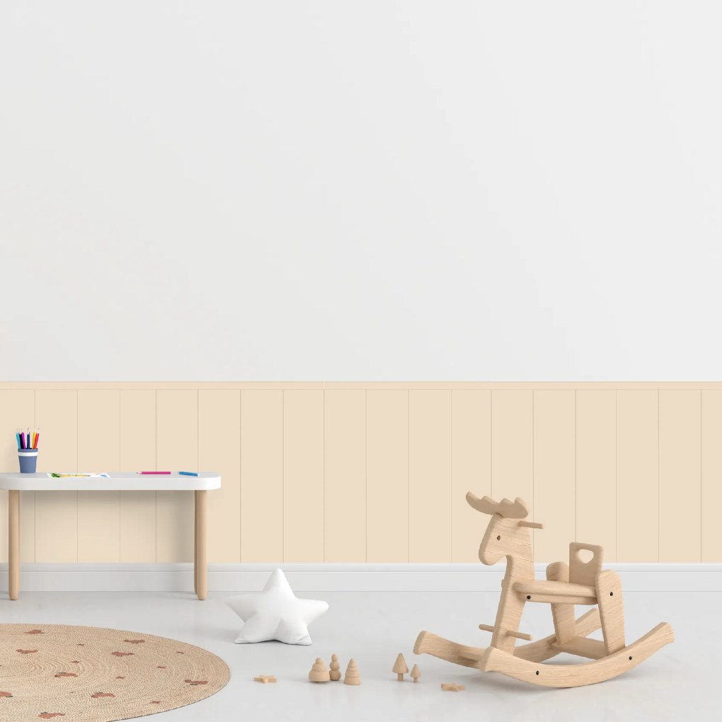 PIPPER. Textilní samolepící tapeta - Obdélník - Krémová barva Barva: Tmavá, Velikost: 60cm