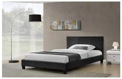 Manželská postel NADIRA, černá, 160x200 cm