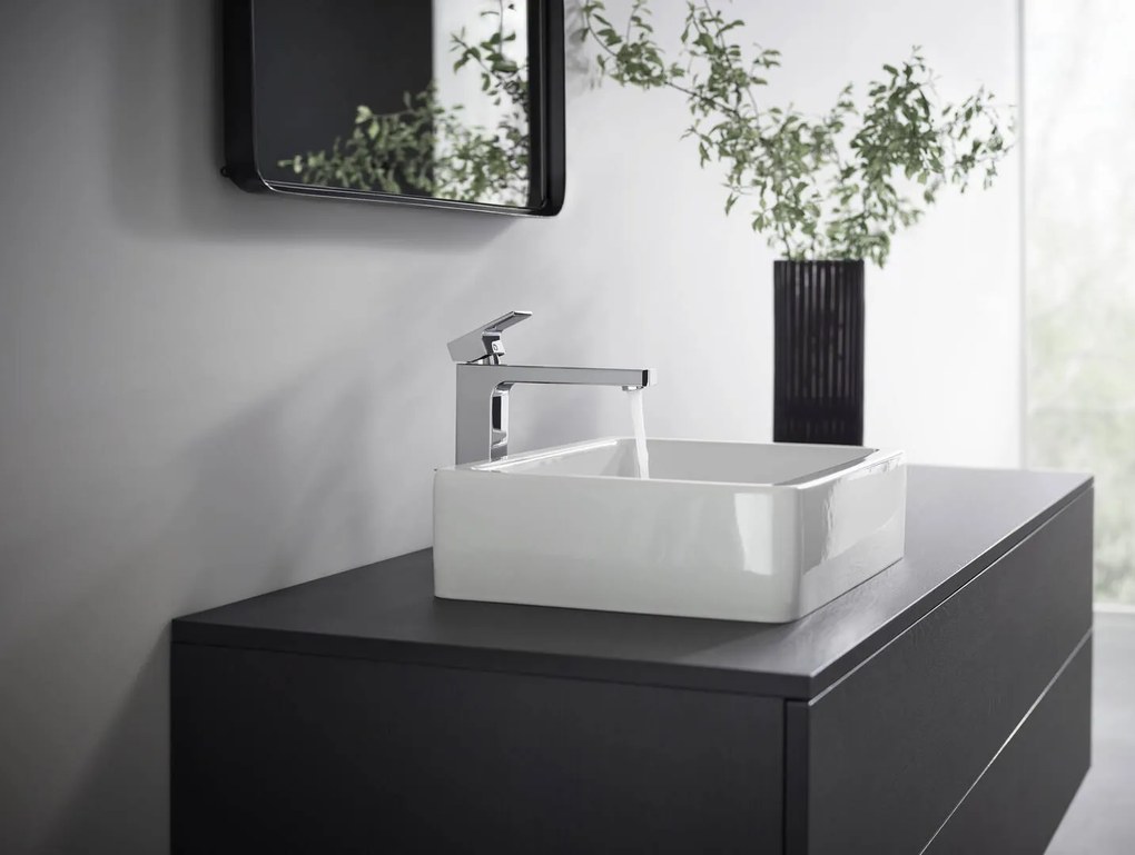Hansgrohe Vernis Shape, vysoká umyvadlová baterie s výpustí, EcoSmart, chromová, 71562000
