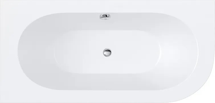 BPS-koupelny Akrylátová asymetrická vana s krycím panelem HYD-EBI140L 140x75 cm LEVÁ, bílá