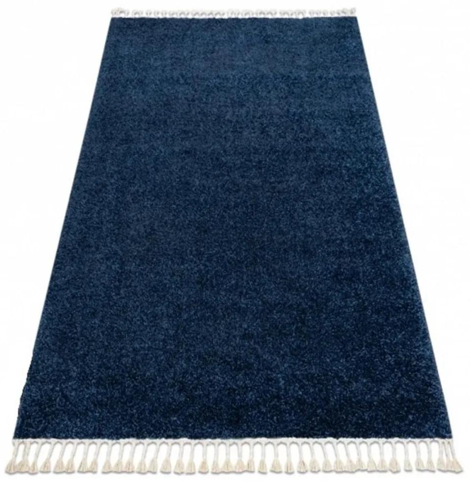 Kusový koberec Shaggy Berta tmavě modrý 160x220cm
