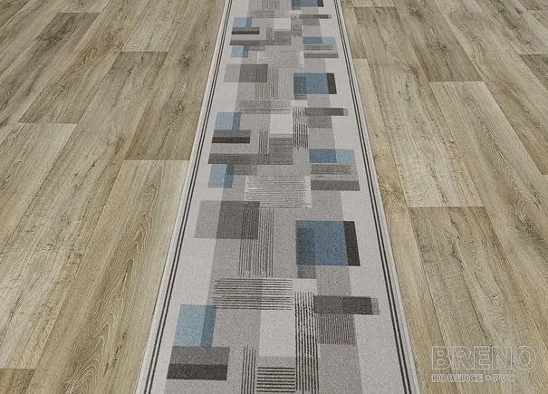 Breno Běhoun LISTRA 97, šíře 100 cm, Šedá/Vícebarevné