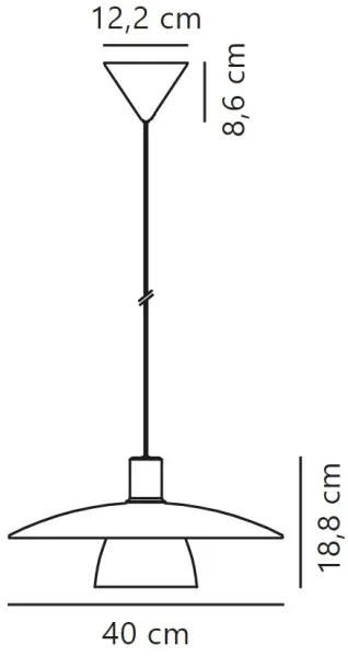 Nordlux - Lustr na lanku VERONA 1xE27/40W/230V