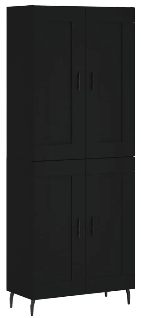 Skříň highboard černá 69,5 x 34 x 180 cm kompozitní dřevo