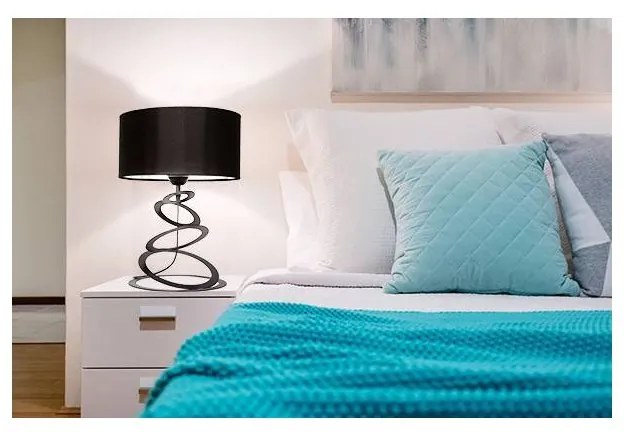 Stolní lampa Indigo, 1x textilní stínítko (výběr ze 3 barev), (výběr ze 3 barev konstrukce), o