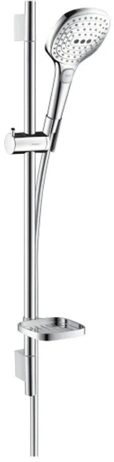 Hansgrohe Raindance Select E, sprchová souprava 120 3jet EcoSmart 9 l/min. se sprchovou tyčí 65 cm, bílá/chromová, HAN-26622400